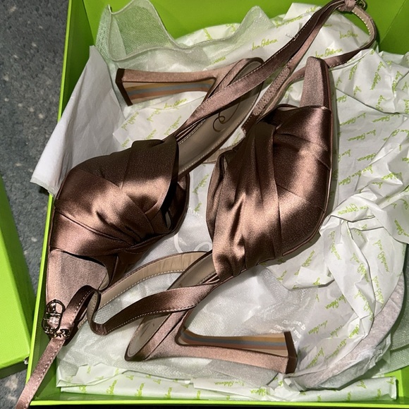 Sam Edelman | Shoes | Sam Edelman Lavender Praline Satin Heel 95 | Poshmark